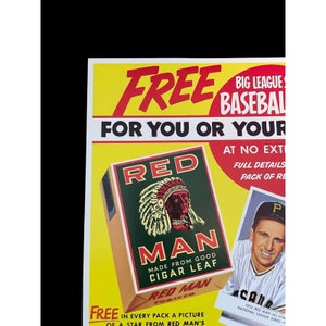 1952/53 Red Man Ralph Kiner Poster ORIGINAL - Etsy