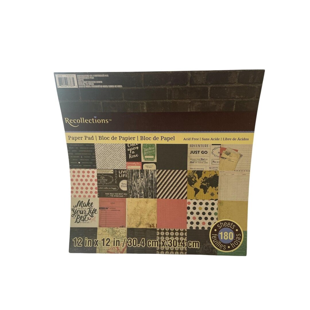 NEW Recollections 12X12 Scrapbook Paper 180 Sheets - Etsy