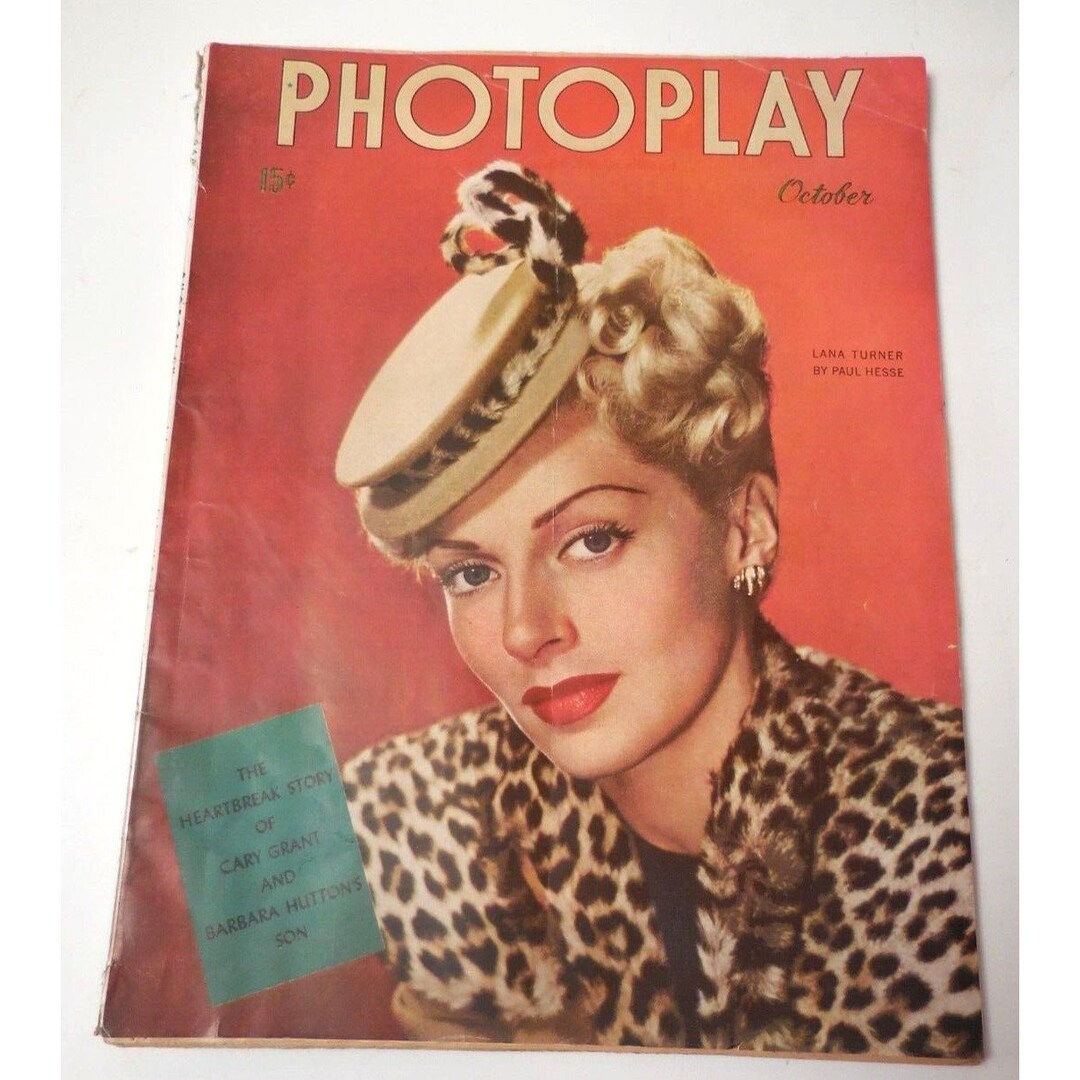 1944 Photoplay October Issue Lana Turner on Cover Movie Magazine - Etsy 1944 Photoplay October Issue Lana Turner on Cover Movie Magazine - Etsy