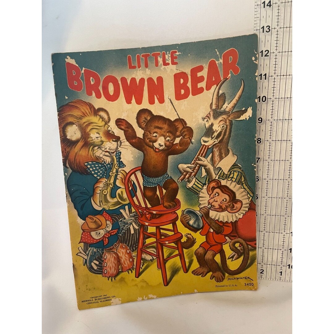 1937 Merrill Books Little Brown Bear - Etsy
