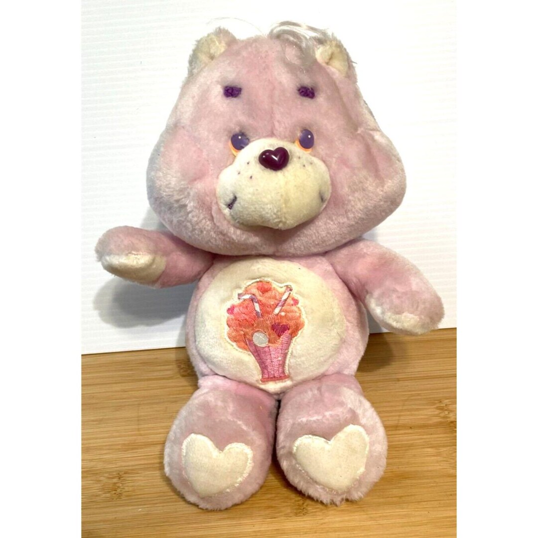 Vintage Care Bear Share Bear Purple Plush Milk Shake Milkshake 13 ...