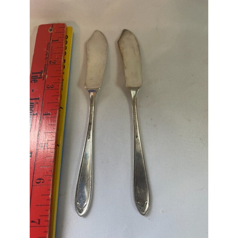 National Silver Co. - Princess Royal (silverplate) 2 Flat Butter Knives ...