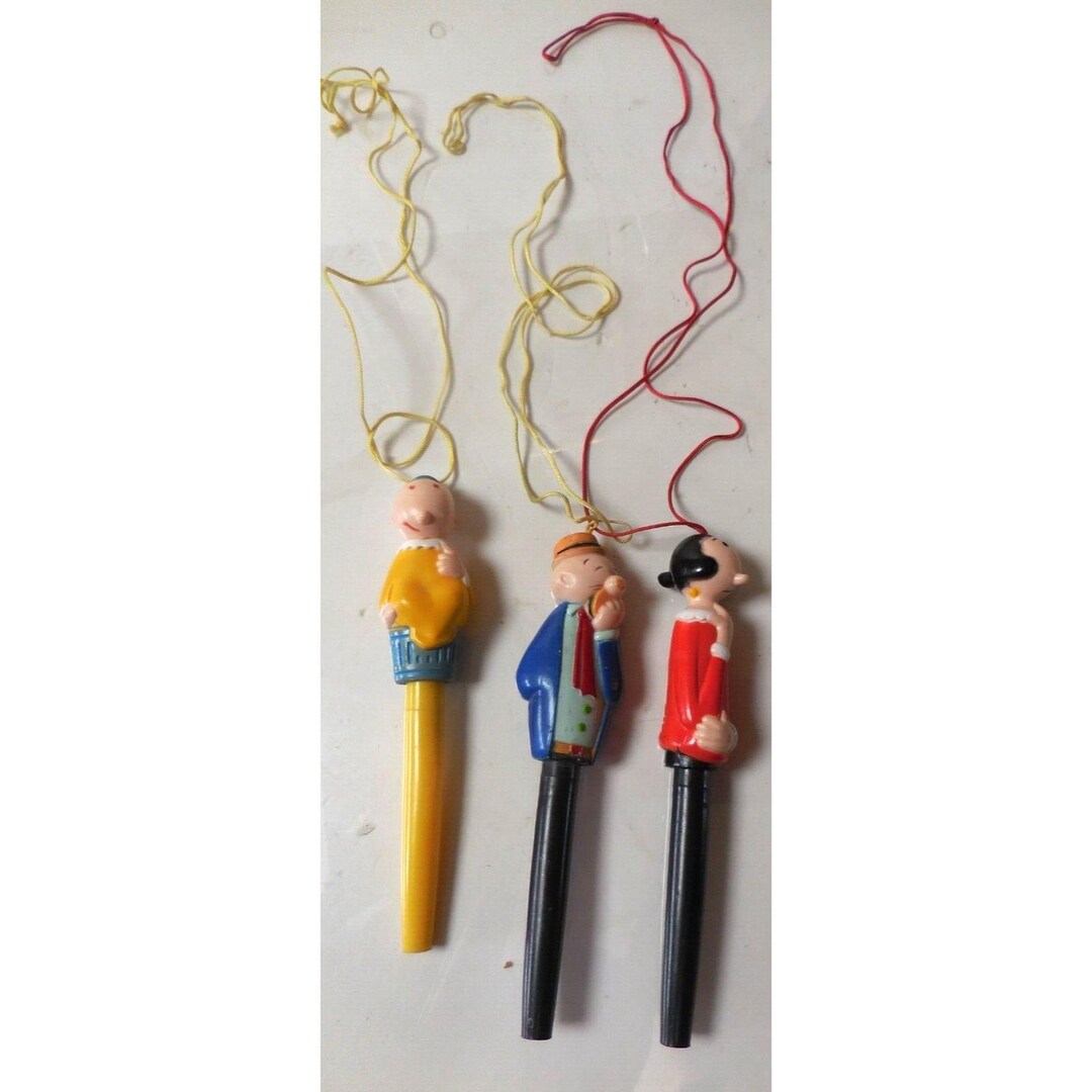 3 Vtg Olive Oyl, Sweet Pea & Wimpy Pen Pencil Toppers With Pens (B) - Etsy