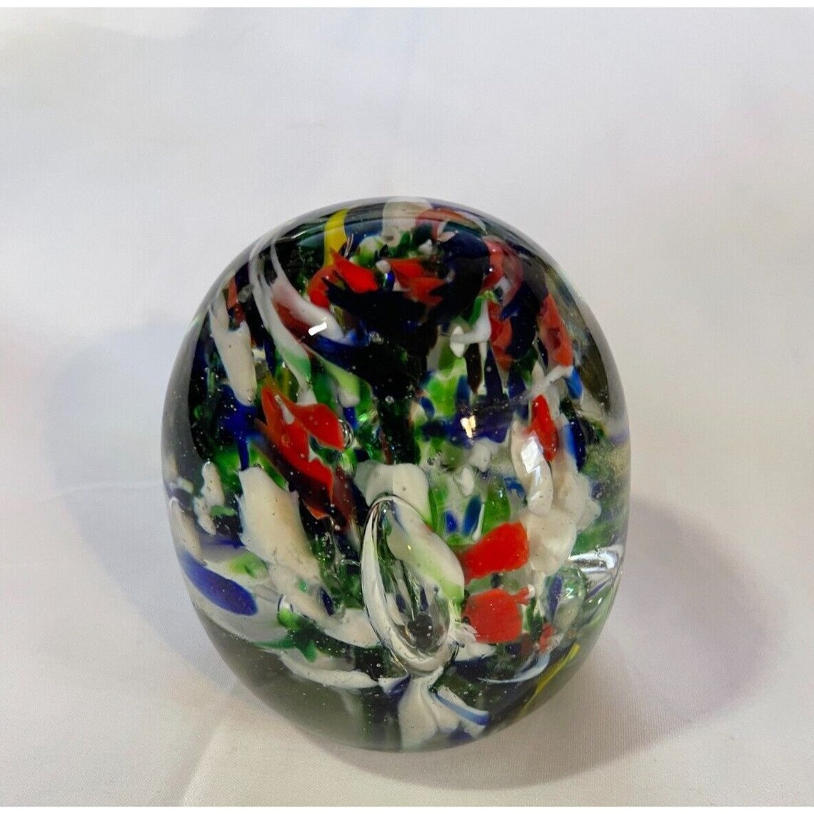 Clear / Colorful Egg Shape Paperweight 2 1/2 X 2 1/4" (V) - Etsy