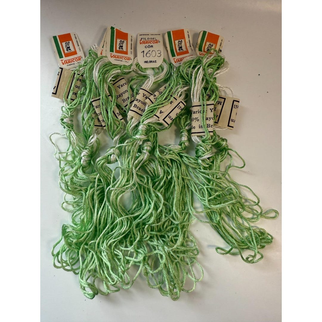 Vtg Varicor Filosel Embroidery Thread Yarn 10 Skeins 4 Meters #1603 ...