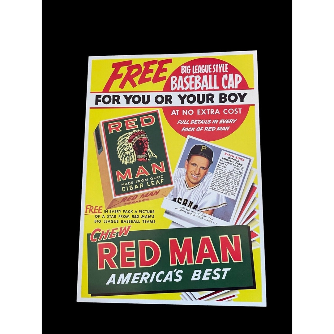 1952/53 Red Man Ralph Kiner Poster ORIGINAL - Etsy