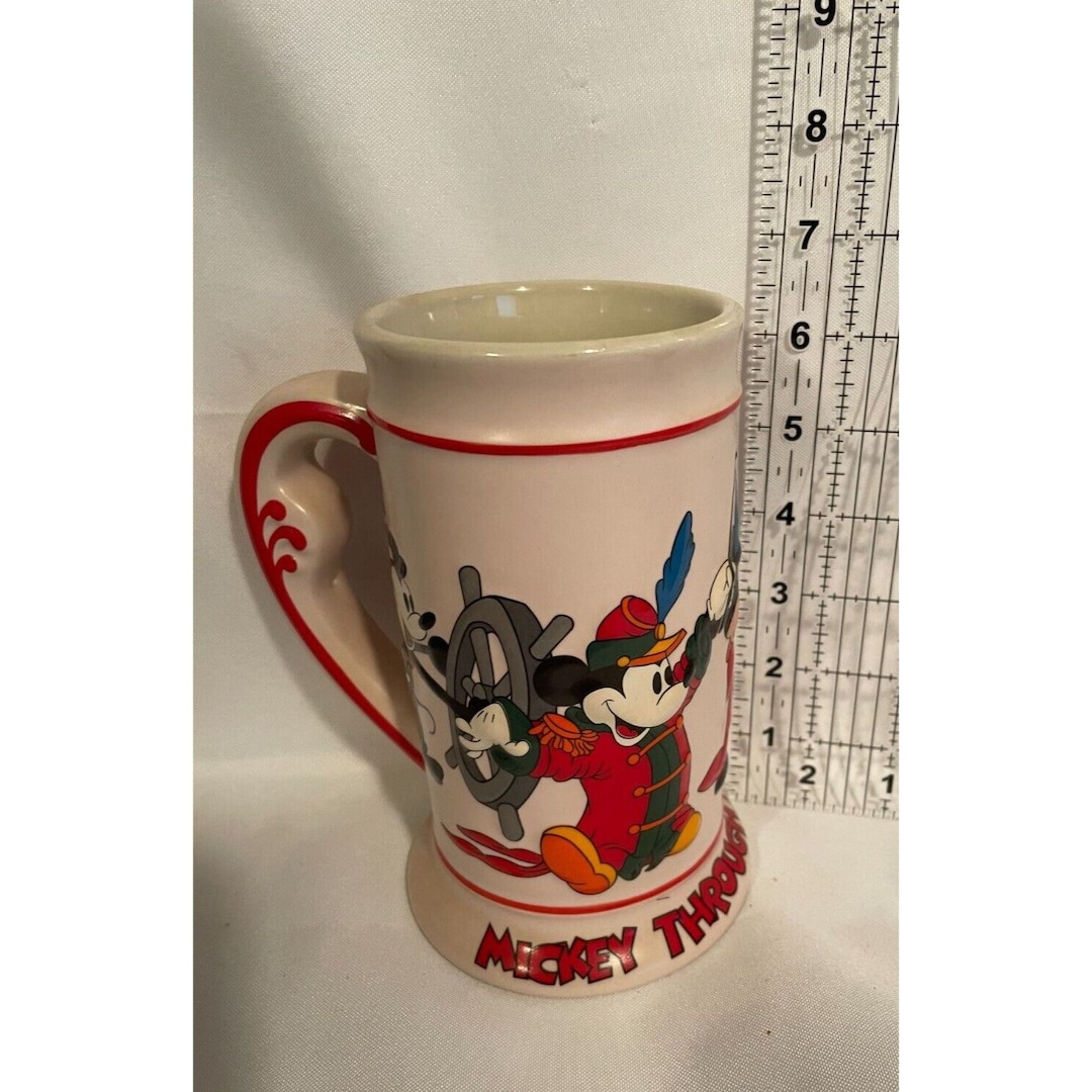 Ceramarte Vintage 3D White Disney Beer Stein Mug 'mickey Through the ...