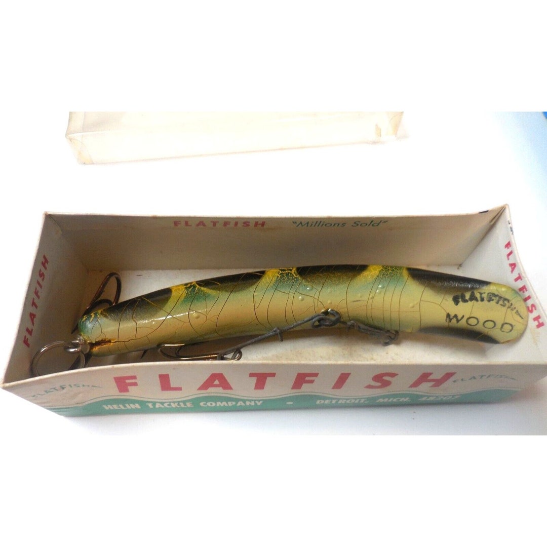 Vintage FLATFISH Wood Fishing Lure Antique Tackle Box Bait 6 - Etsy