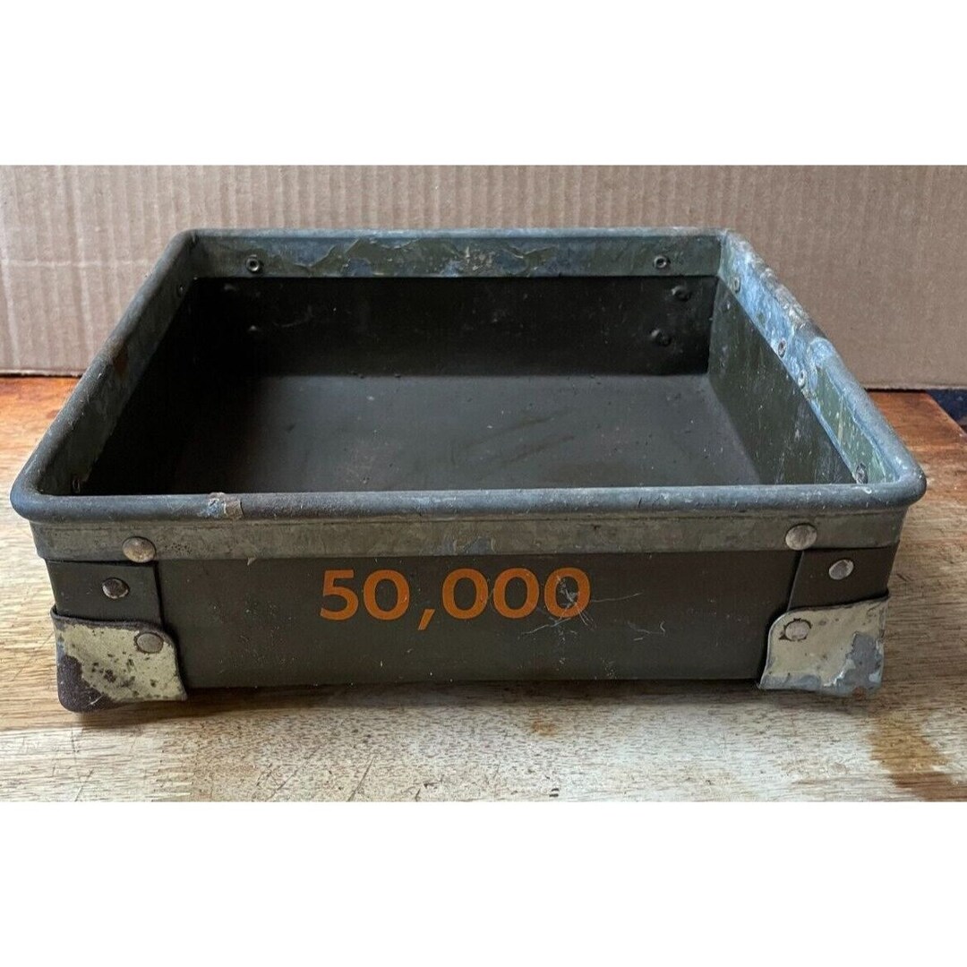 Vintage MILITARY STORAGE Square Box Fiberglass Type Green Army 1964 - Etsy