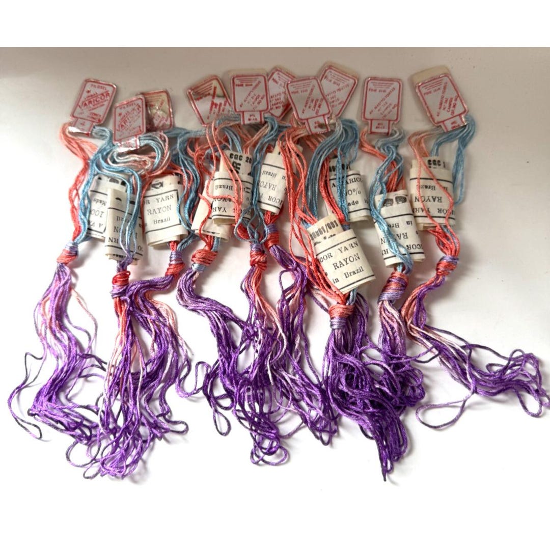 Vtg Varicor Filosel Embroidery Thread Yarn 10 Skeins 4 Meters #37 ...