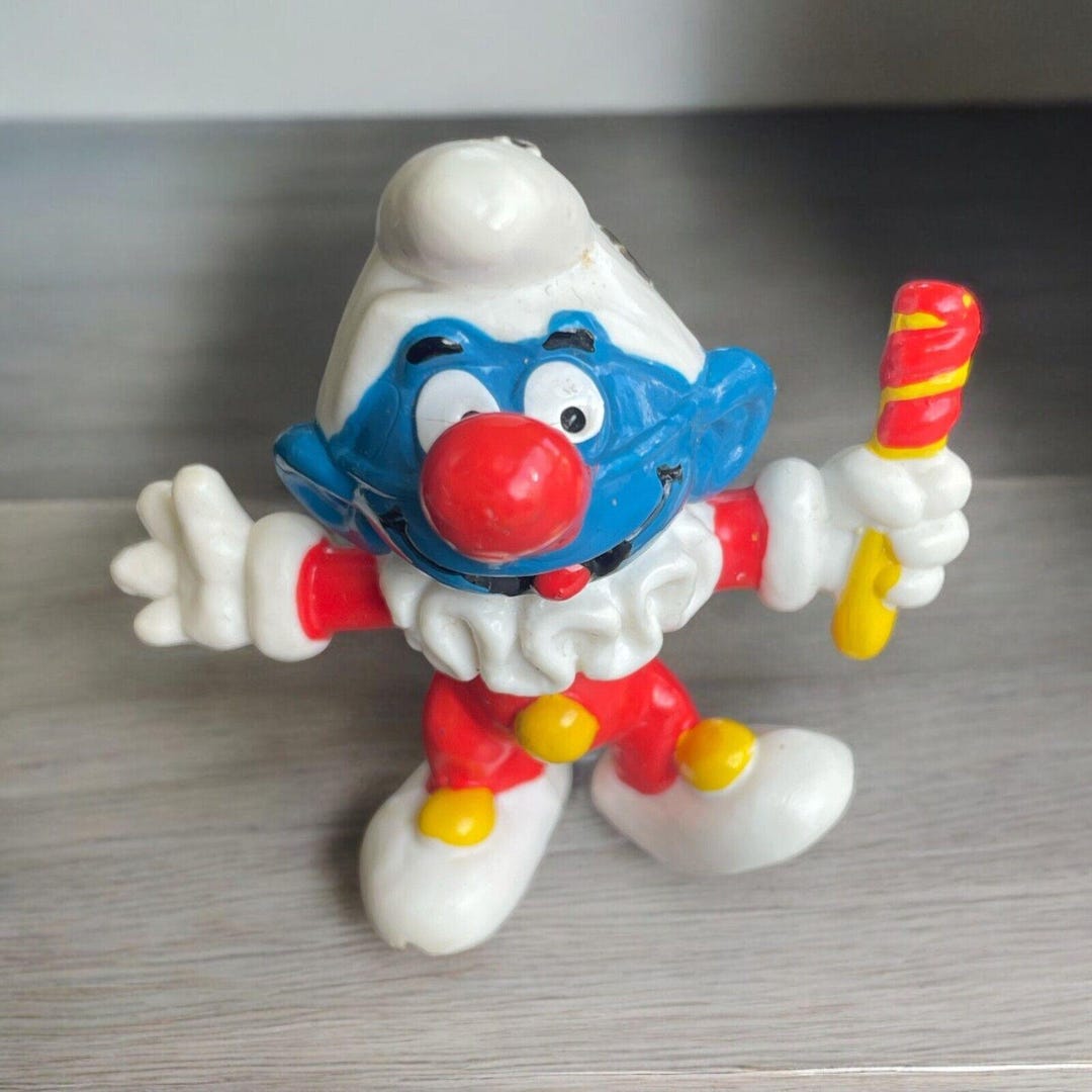 Clown Smurf Mcdonalds Promo Jester Figurine 1996 Peyo - Etsy