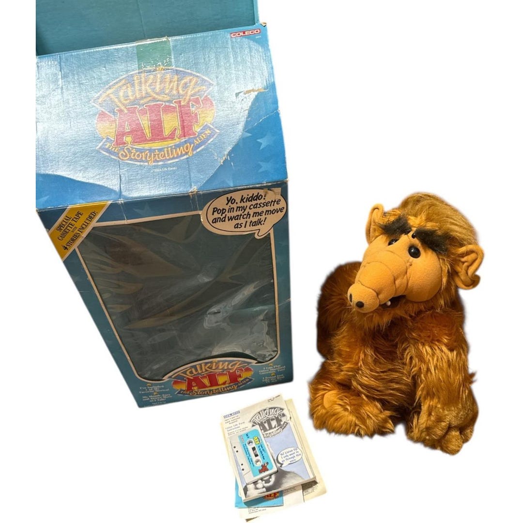 Talking Alf Plush Coleco Storytelling Alien Cassette Player W/box 1980 ...