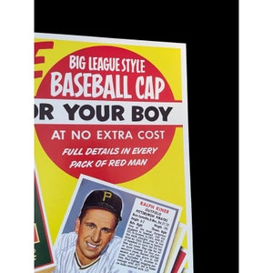 1952/53 Red Man Ralph Kiner Poster ORIGINAL - Etsy