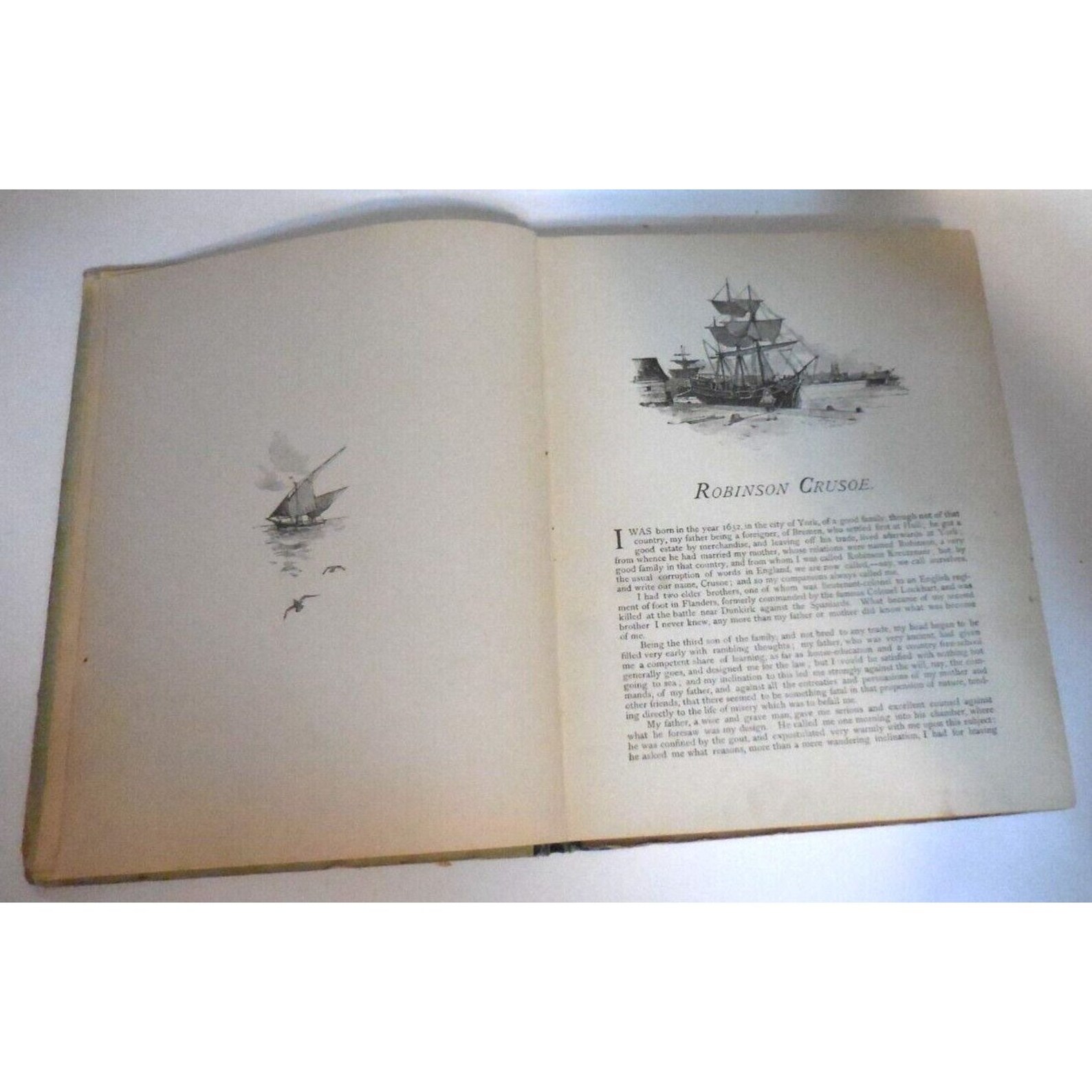 Antique 1905 Robinson Crusoe Daniel Defoe Illustrated Boston-dewolfe ...