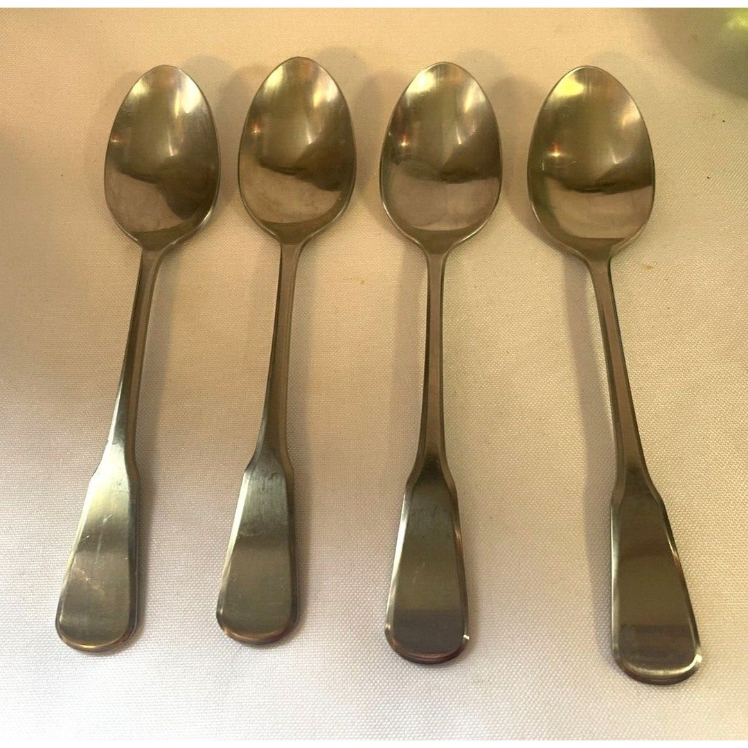 Oneida Deluxe INDEPENDENCE Satin Stainless Teaspoons, Set of 4 E - Etsy