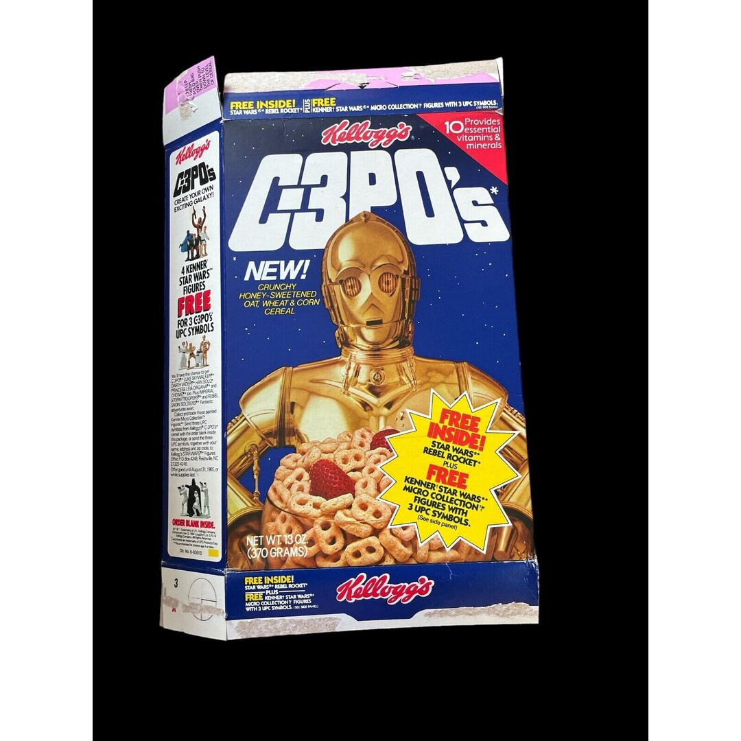 Vintage Star Wars Kelloggs C3po's Used Cereal Box Rebel Rocket Promo - Etsy
