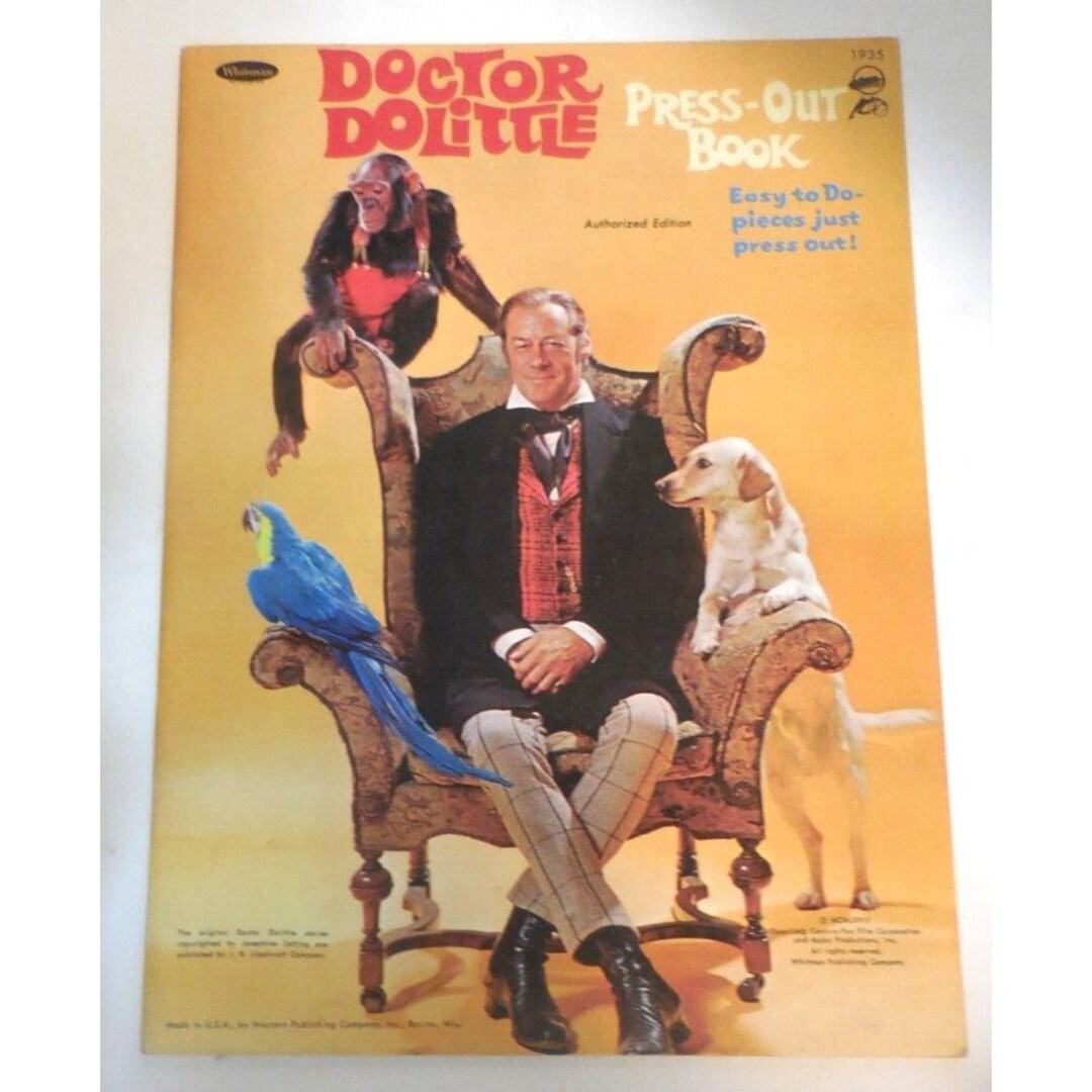 Vintage DOCTOR DOLITTLE Press-out Book/whitman/1967 - Etsy