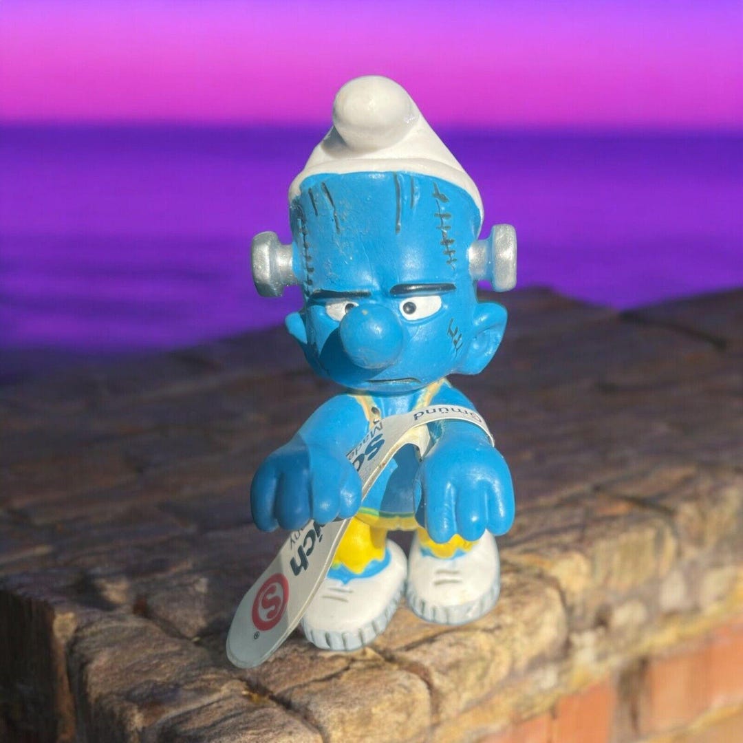 Halloween Smurfs Frankenstein Smurf 20546 PVC Figure Toy Zombie Smurf ...