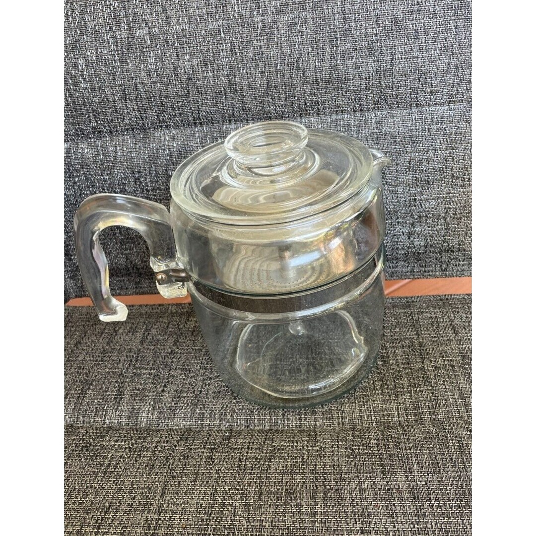 Pyrex Vintage Flameware 9 Cup Glass Coffee Pot Percolator-beautiful ...