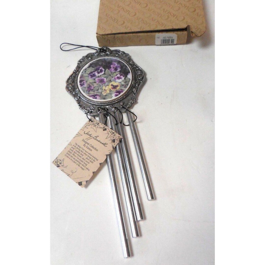 Vintage Judy Buswell pansy Parade Wind Chimes Pewter Ceramic NOB C - Etsy