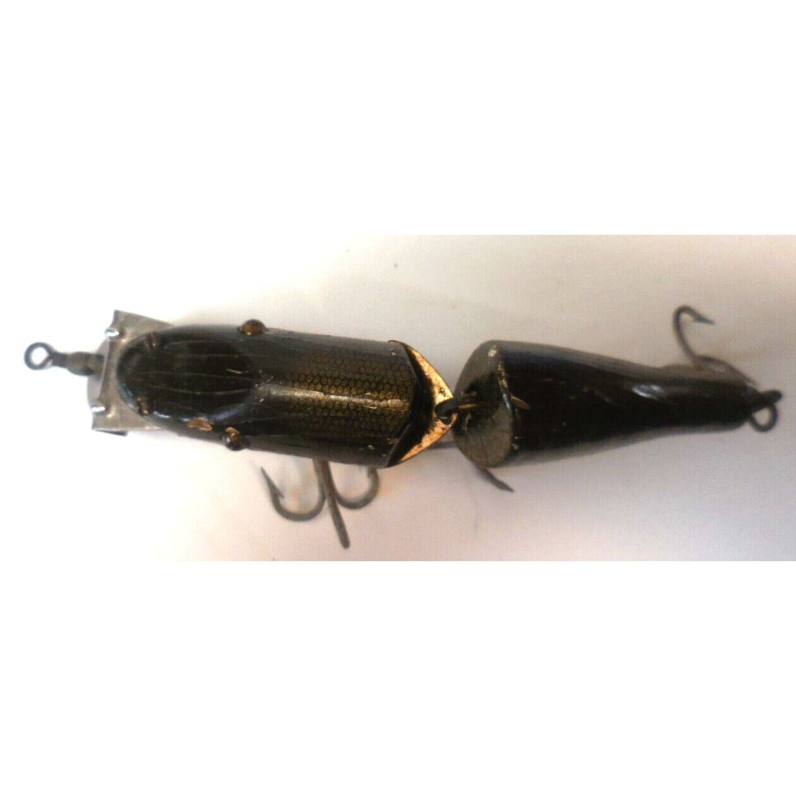 Vintage JOINTED Wood Fishing Lure Antique Tackle Box Bait 6" - Etsy