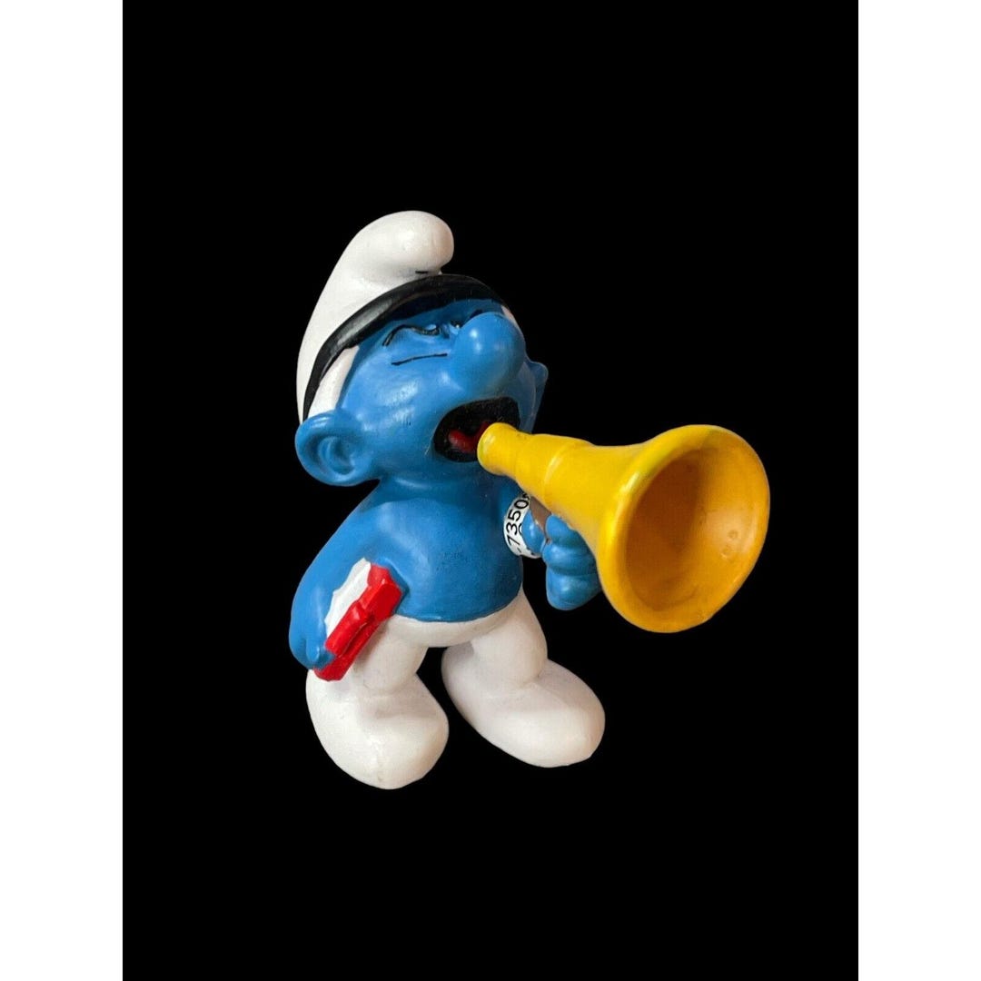 Smurfs Producer Smurf Megaphone Figure Schleich PVC Figurine With Tag ...