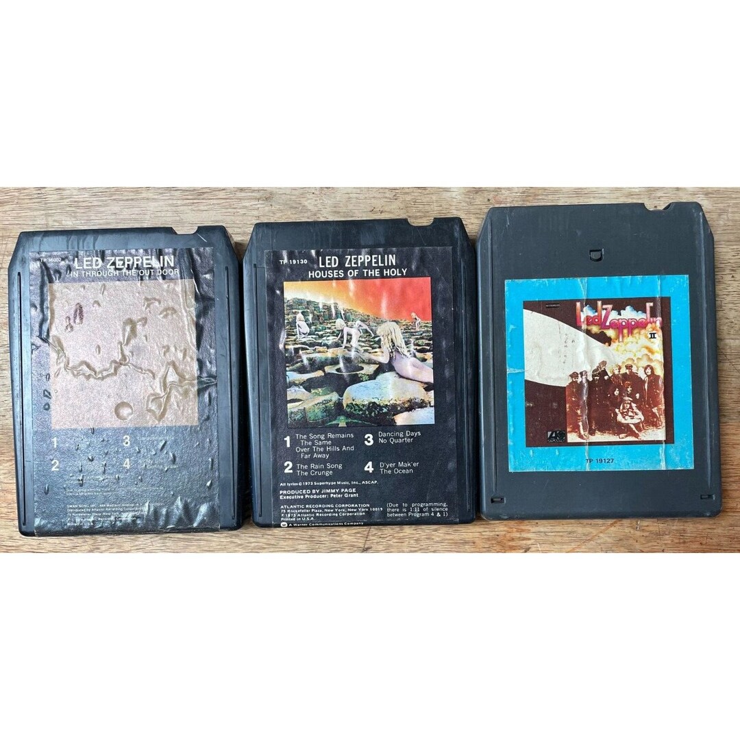 8-track-lot 3 Tapes Led Zeppelin II in Through the Out Door - Etsy