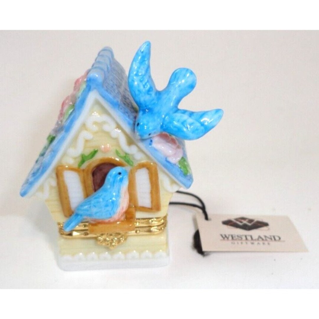 Bluebird Birdhouse Hinged Trinket Box With Closure Westland - Etsy
