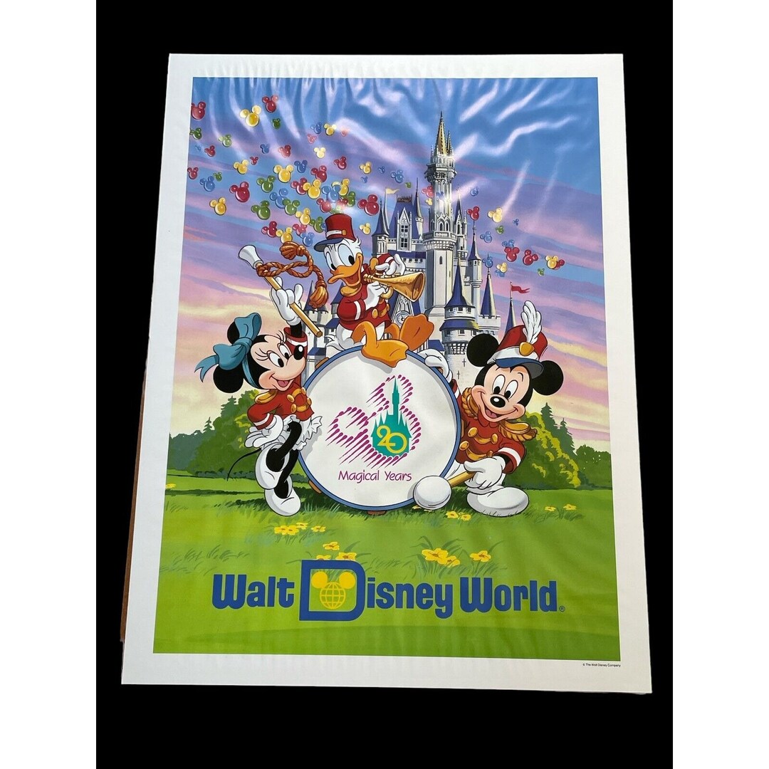 Walt Disney 20 Magical Years Disney World Poster 24" X 18" - Etsy