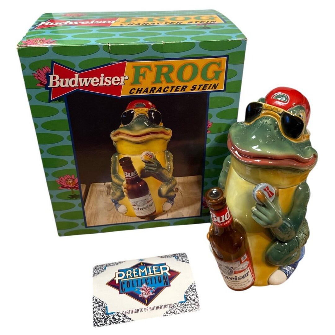 Budweiser BUD FROG Character Stein 1996 Limited Edition CS301 W Box ...