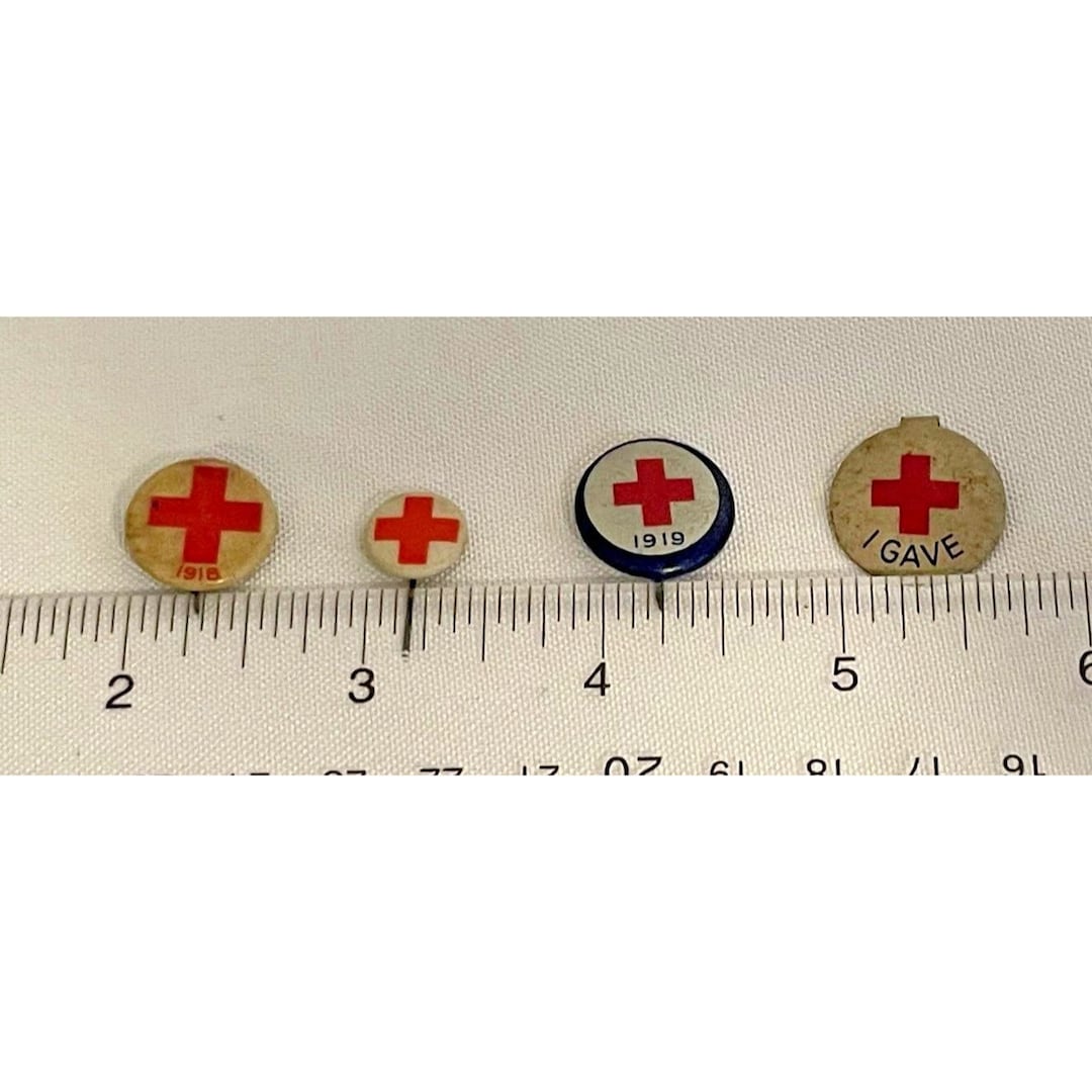 4 Vintage Red Cross Pin Pinback Lot 1918 1919 Etc - Etsy