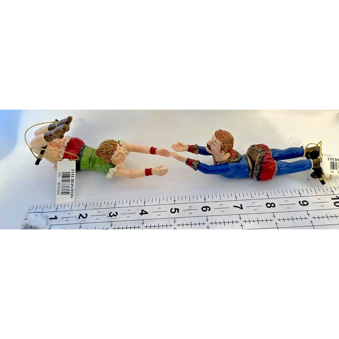 2 Circus Christmas Ornaments Resin Circus Trapeze Artists - Etsy