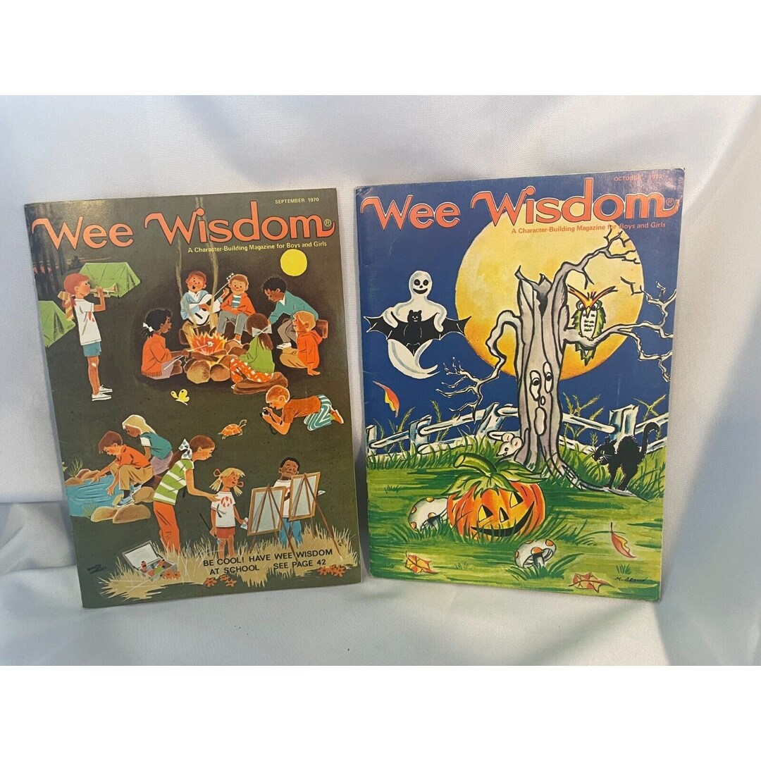 Wee Wisdom Magazine 1970 September & October Halloween Ghosts - Etsy