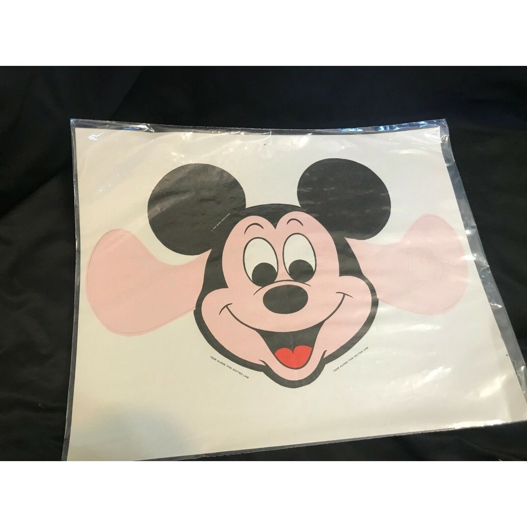 Vintage MICKEY MOUSE Paper Mask 1970's UNCUT - Etsy