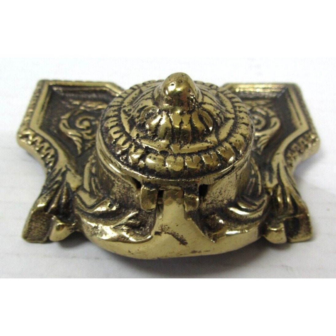 Vintage Bronze Inkwell With Removable Porcelain Insert - Etsy