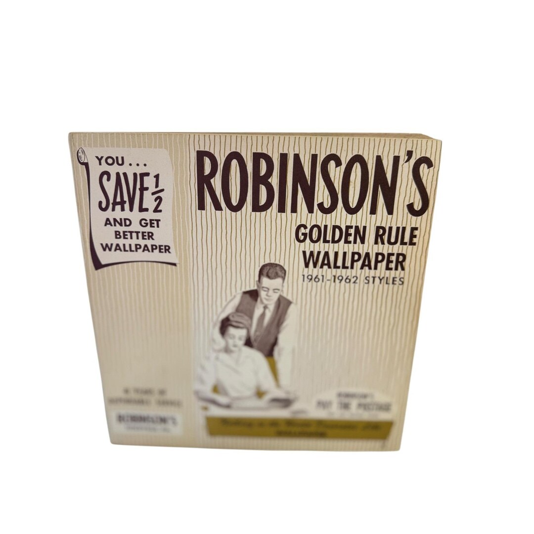 Vintage 1961-1962 Robinson’s Golden Rule Wallpaper Sample Book Mid ...