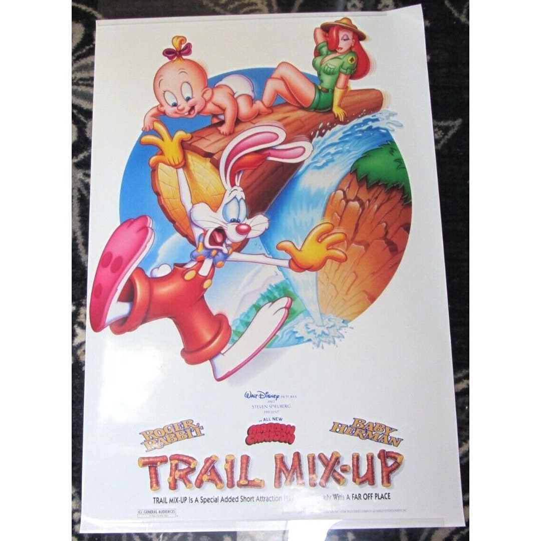 Roger Rabbit : Trail Mix up Us Movie Poster 27X40 - 1993 - Double Sided Clean - Etsy