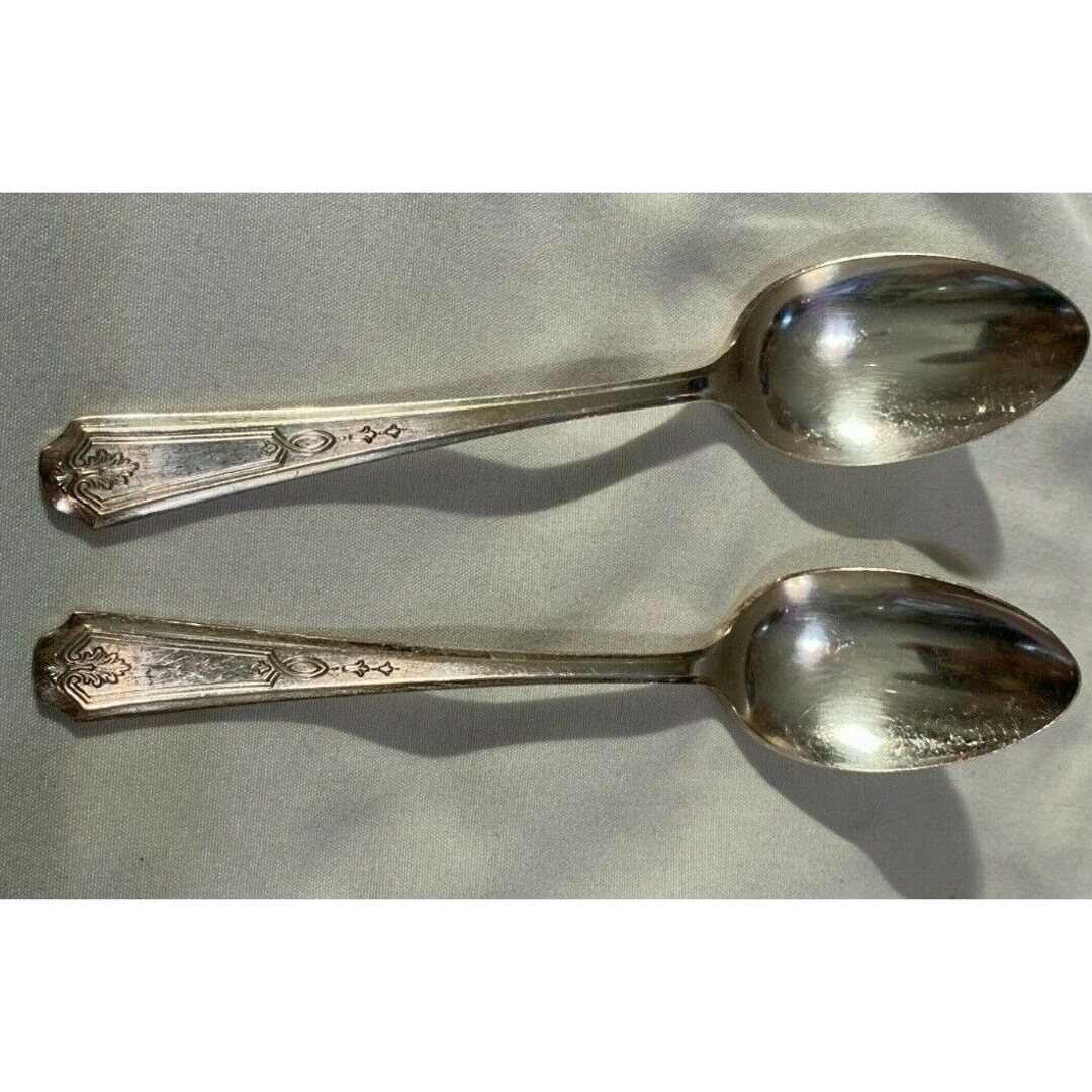 2 Pc Oneida Community Duro Plate Flatware Teaspoons - Etsy