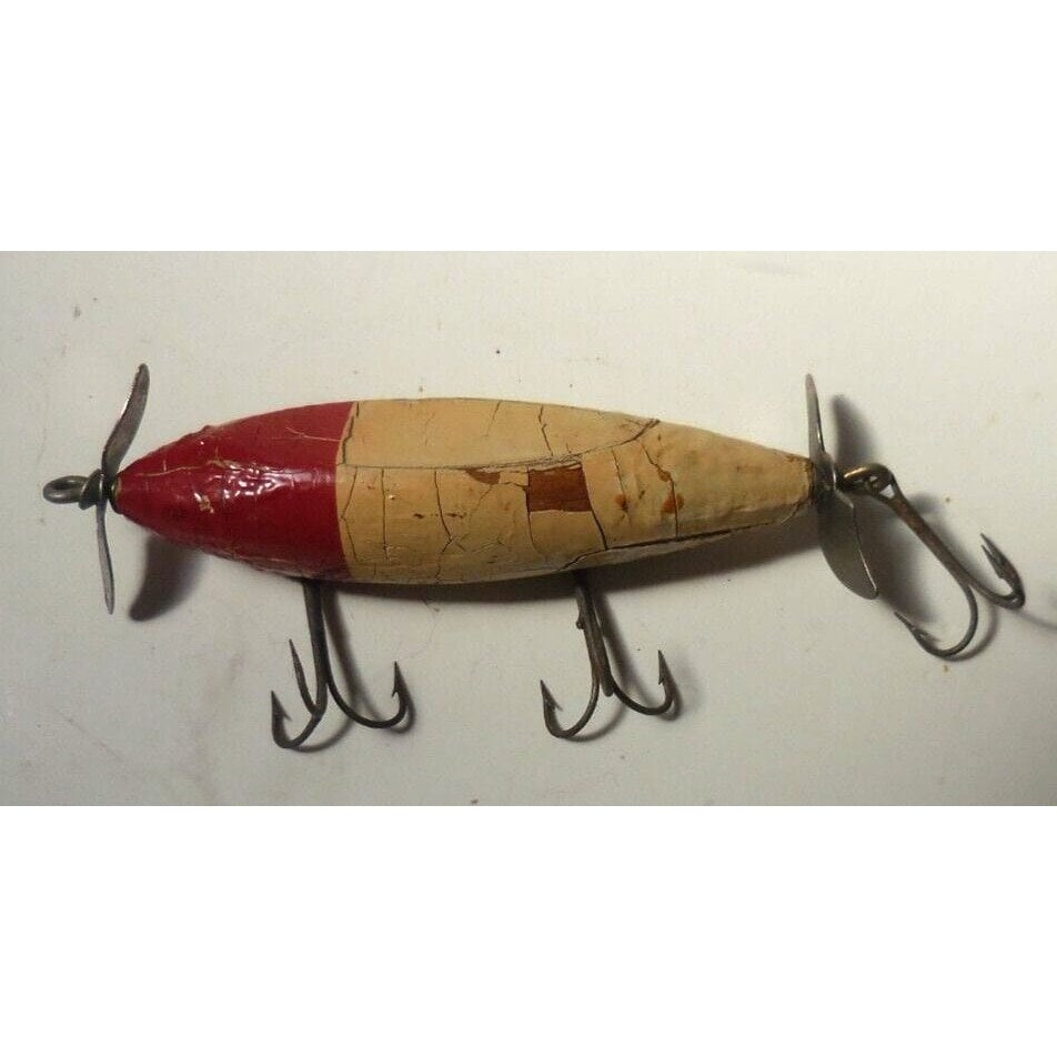 Vintage "barracuda Double Spinner Red/white Old Wood Fishing Lure 4" - Etsy