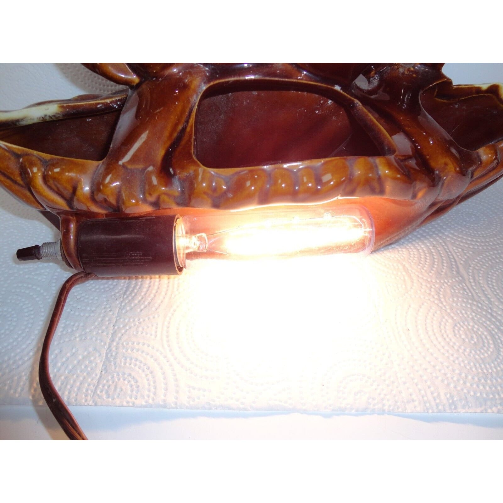 Mid Century Modern Brown Horse Stallion TV Television Lamp Light MCM ...