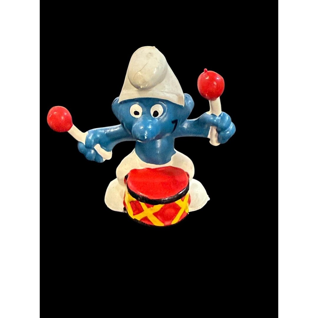 Smurf Smurfs Drum Schleich Peyo PVC Figurine - Etsy