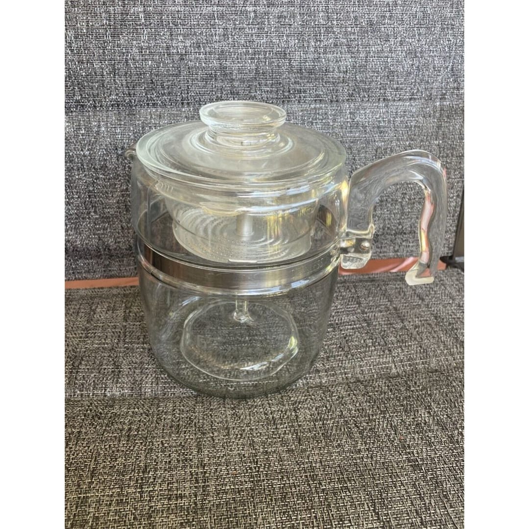Pyrex Vintage Flameware 9 Cup Glass Coffee Pot Percolator-beautiful ...