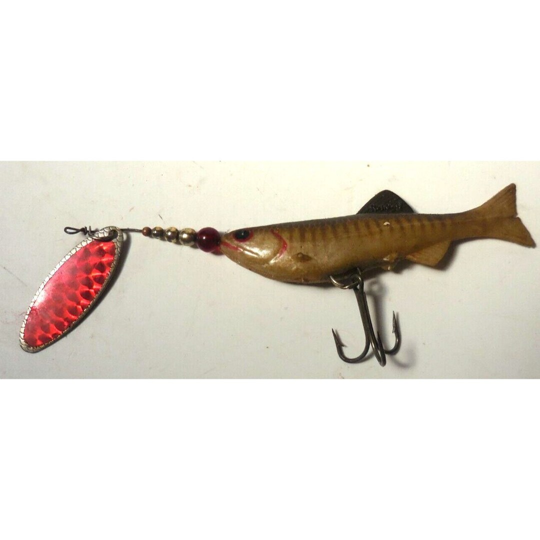 Vintage Rubber Minnow Fish Lure With Flasher 4" - Etsy