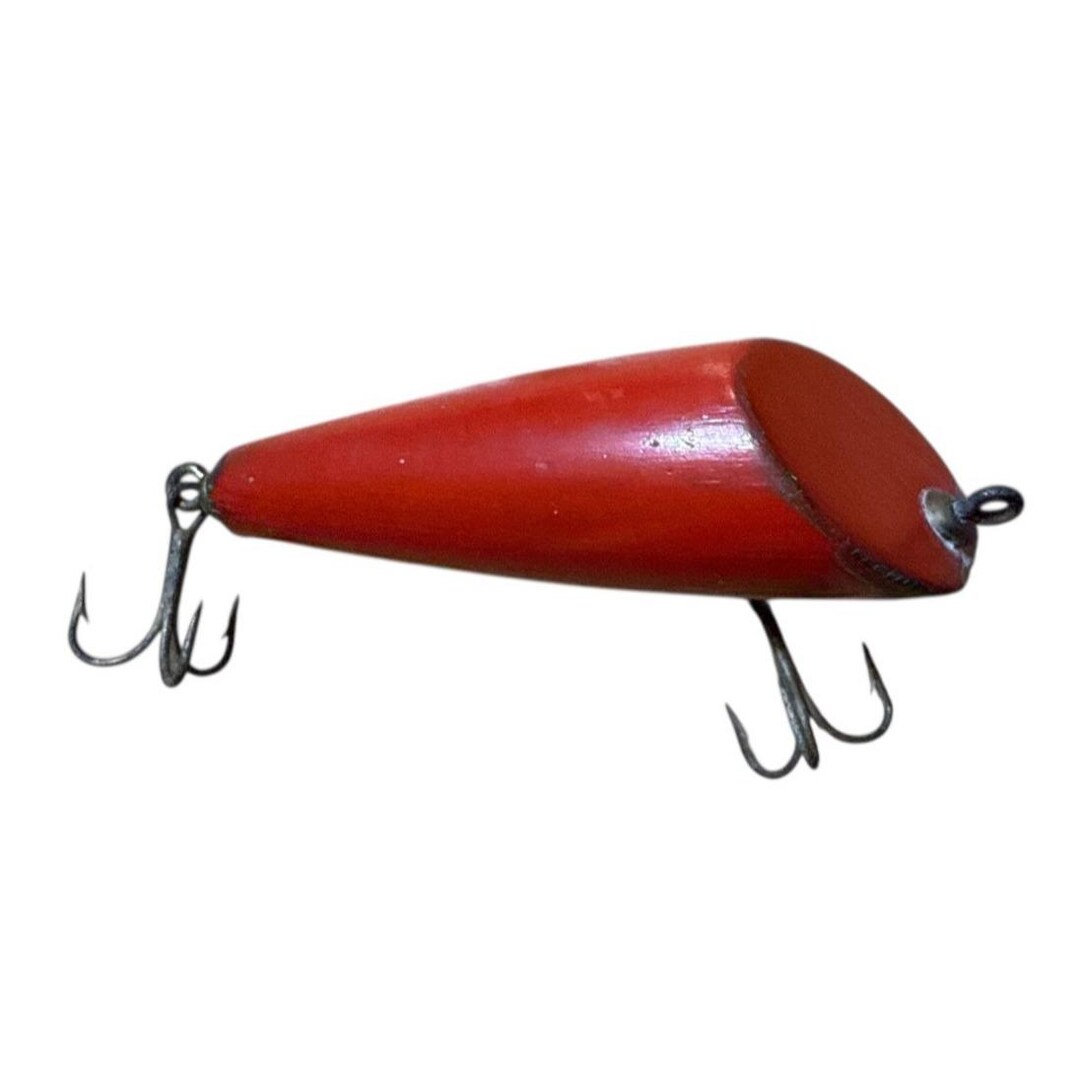 Moonlight Zig Zag Early Vintage Wood Fishing Lure Rare Red 3" Nice!! - Etsy