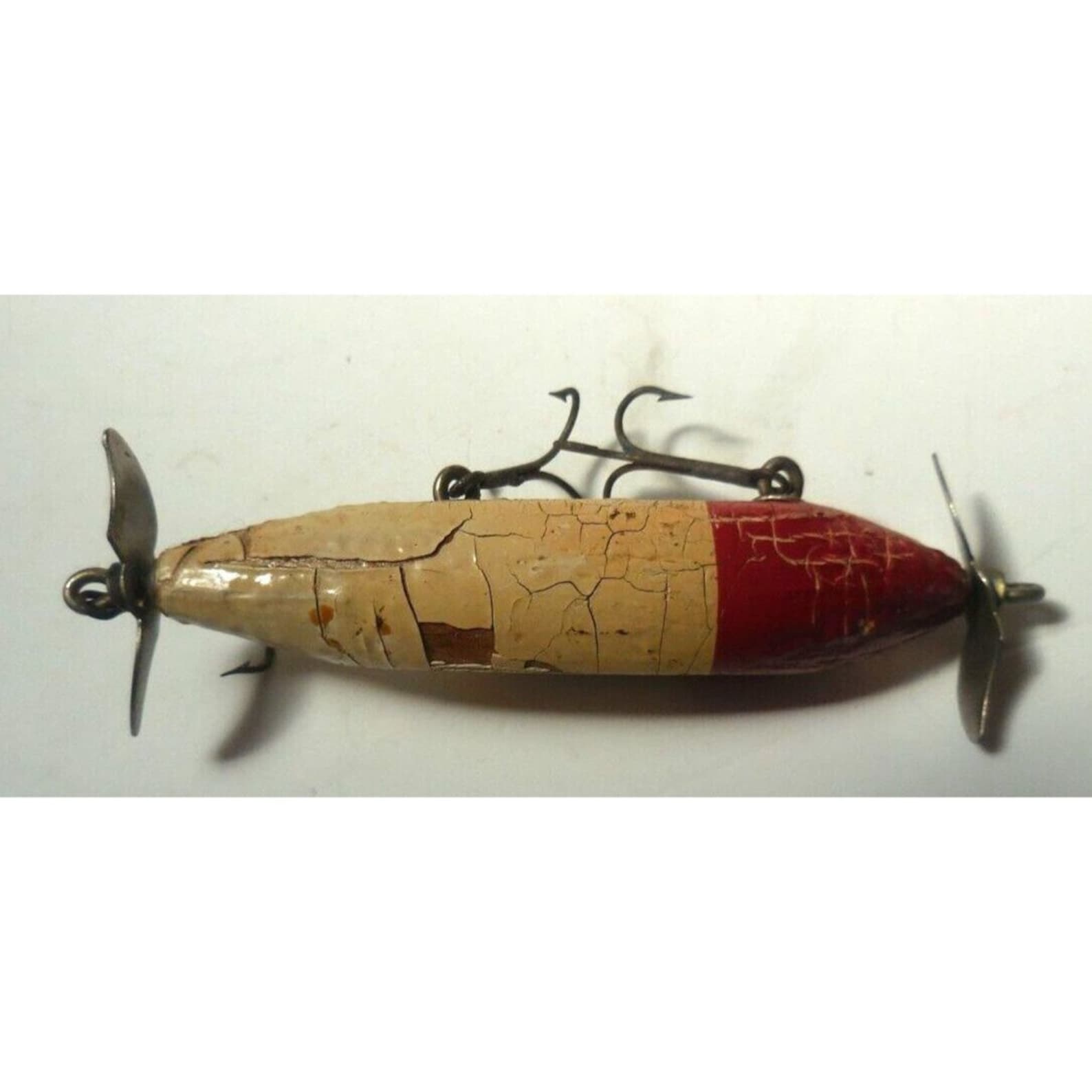 Vintage "barracuda Double Spinner Red/white Old Wood Fishing Lure 4" - Etsy