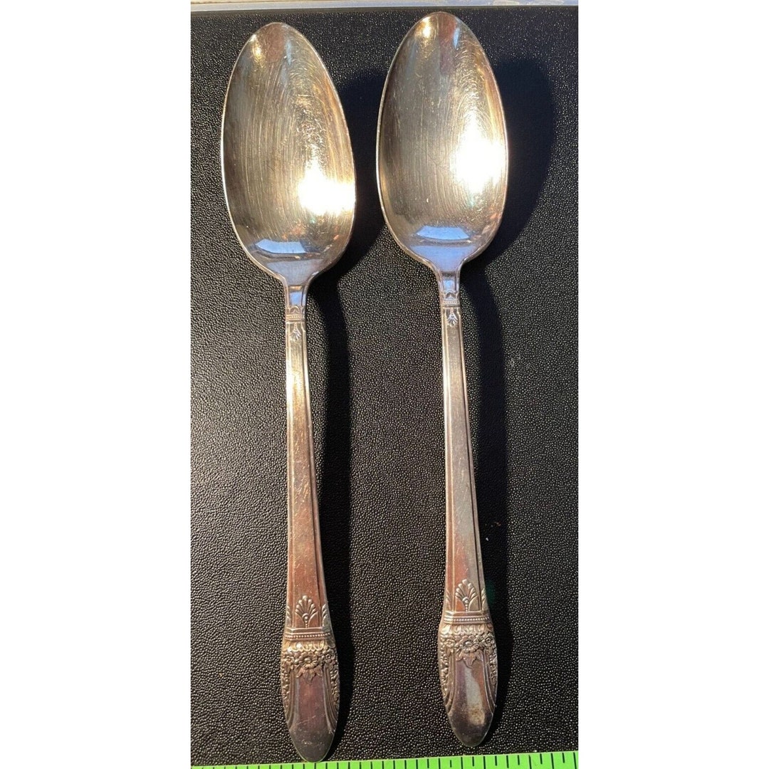 2 Serving Spoons - 1847 ROGERS Bros - FIRST LOVE Pattern - Etsy