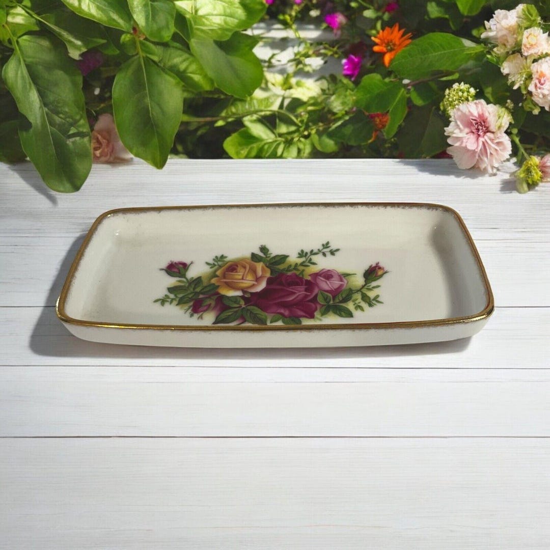 Royal Albert Old Country Roses Rectangular Tray Trinket 5" - Etsy