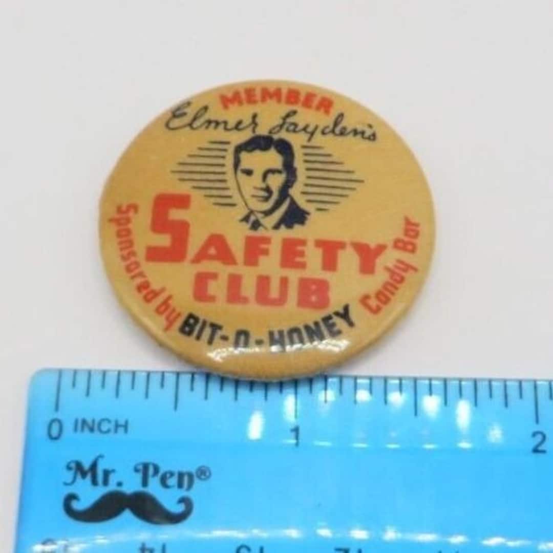 1940's Elmer Layden's Safety Club Bit-o-honey Member Football Pin ...