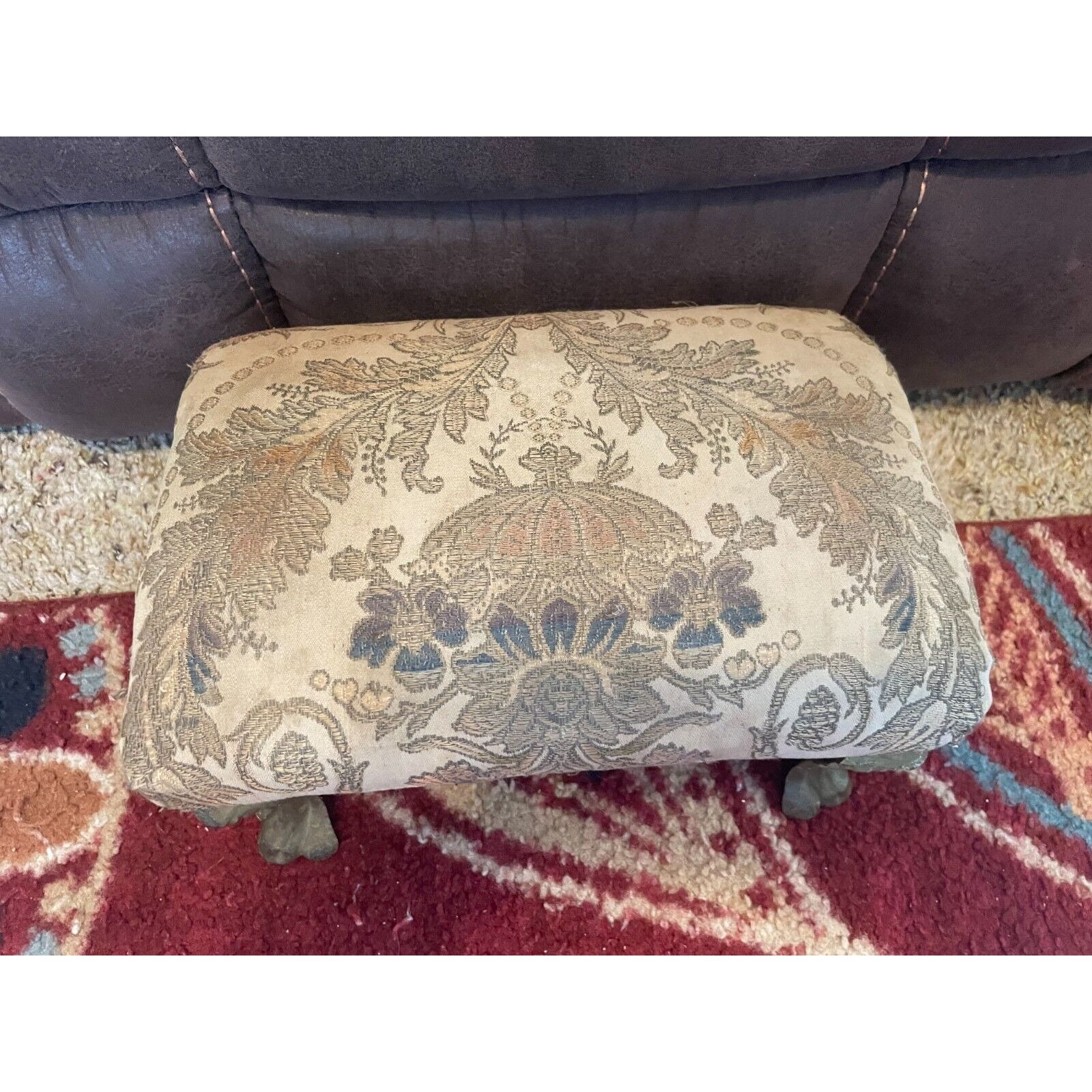 Lion Head Claw Metal Feet Footstool Victorian Small Stool Foot - Etsy