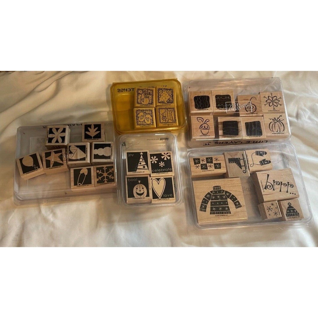 Lot 5 Stampin' up Stamp Sets Simply Wither Patches Bold - Etsy